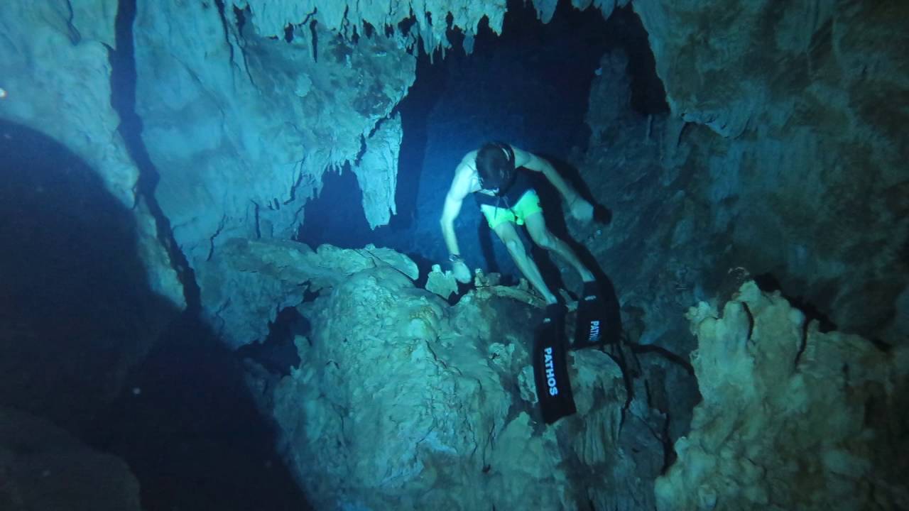 Cave Freediving New Caledonia - YouTube