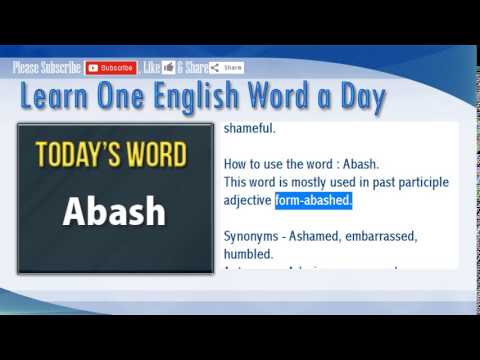 Learn one English word a day Abash - YouTube