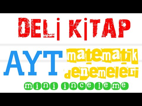 DELİ KİTAP AYT MATEMATİK DENEMELERİNE DAİR KISA 1 İNCELEME..