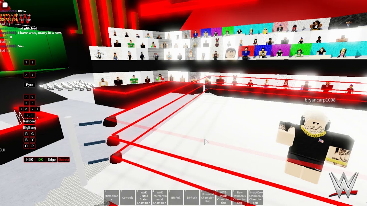 ROBLOX WWE WRESTLING RAW! Bryan Covington is going for the United ...