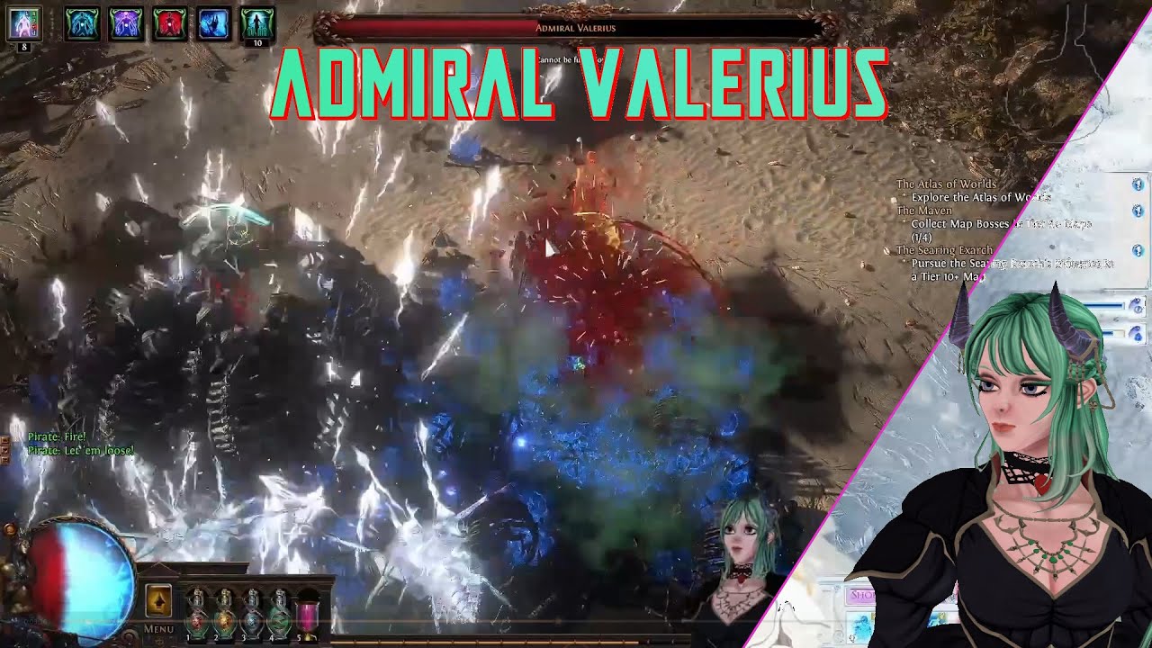 Admiral Valerius vs Wretched Defiler Spectres Necromancer | Path of ...