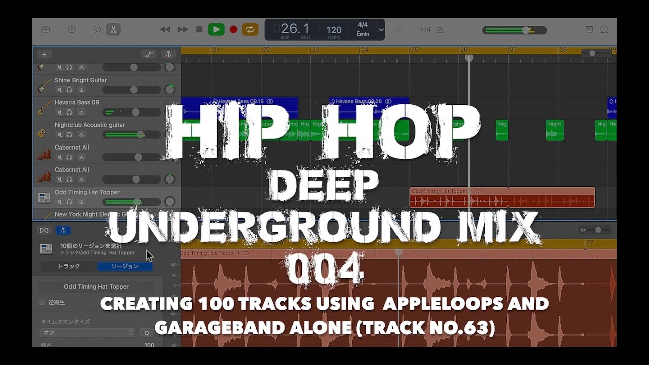 Hip Hop Deep Underground Mix 004【Made by Garage Band ,using Apple Loops ALONE】 - YouTube