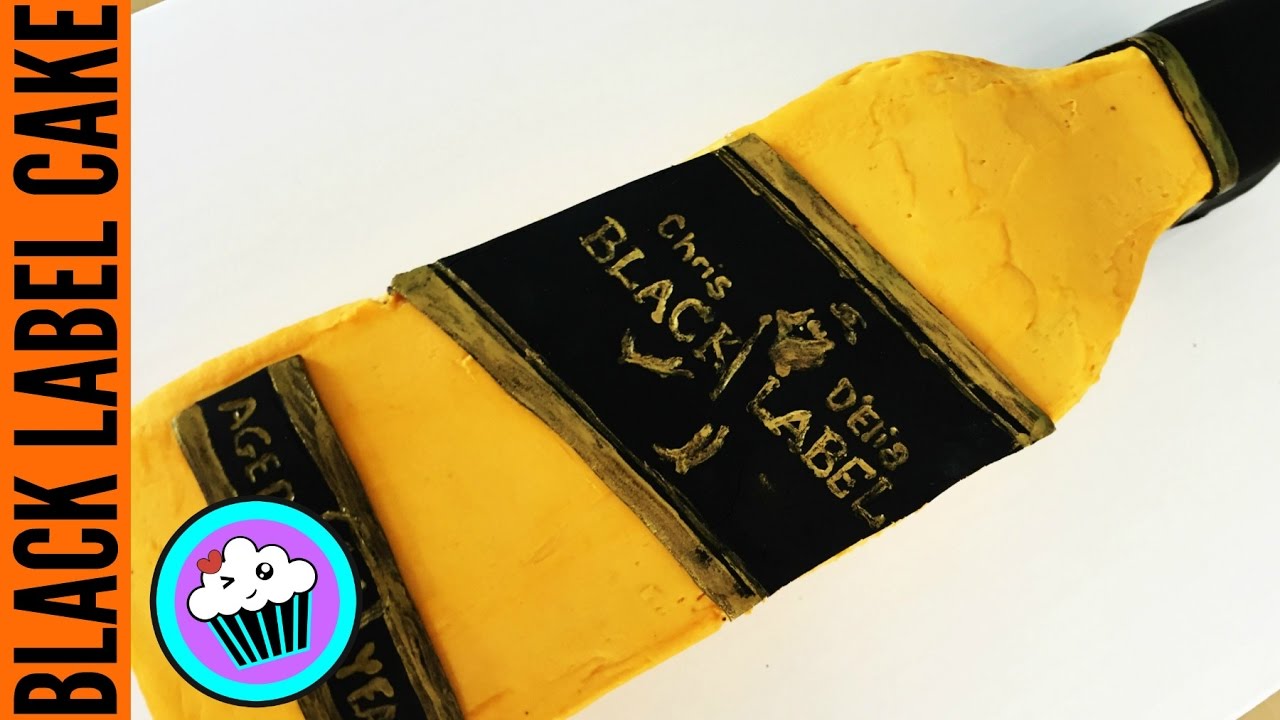 Johnnie Walker Black Label Whisky Edible Icing Cake Topper