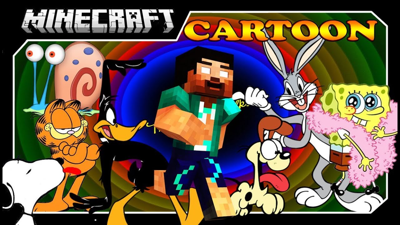 Minecraft - CARTOON (Bob Esponja, Looney Tunes, Urso Poh) ToonTown MOD ...