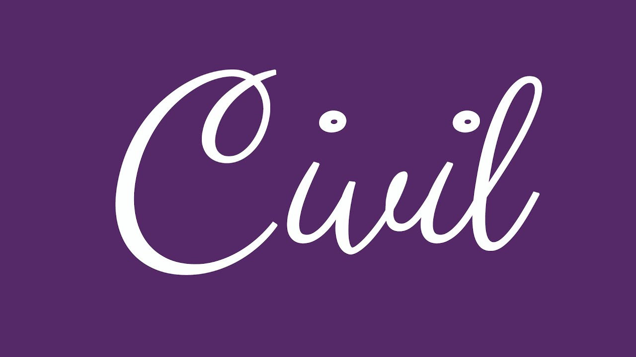 Learn how to Write the Name Civil Signature Style in Cursive Writing ...