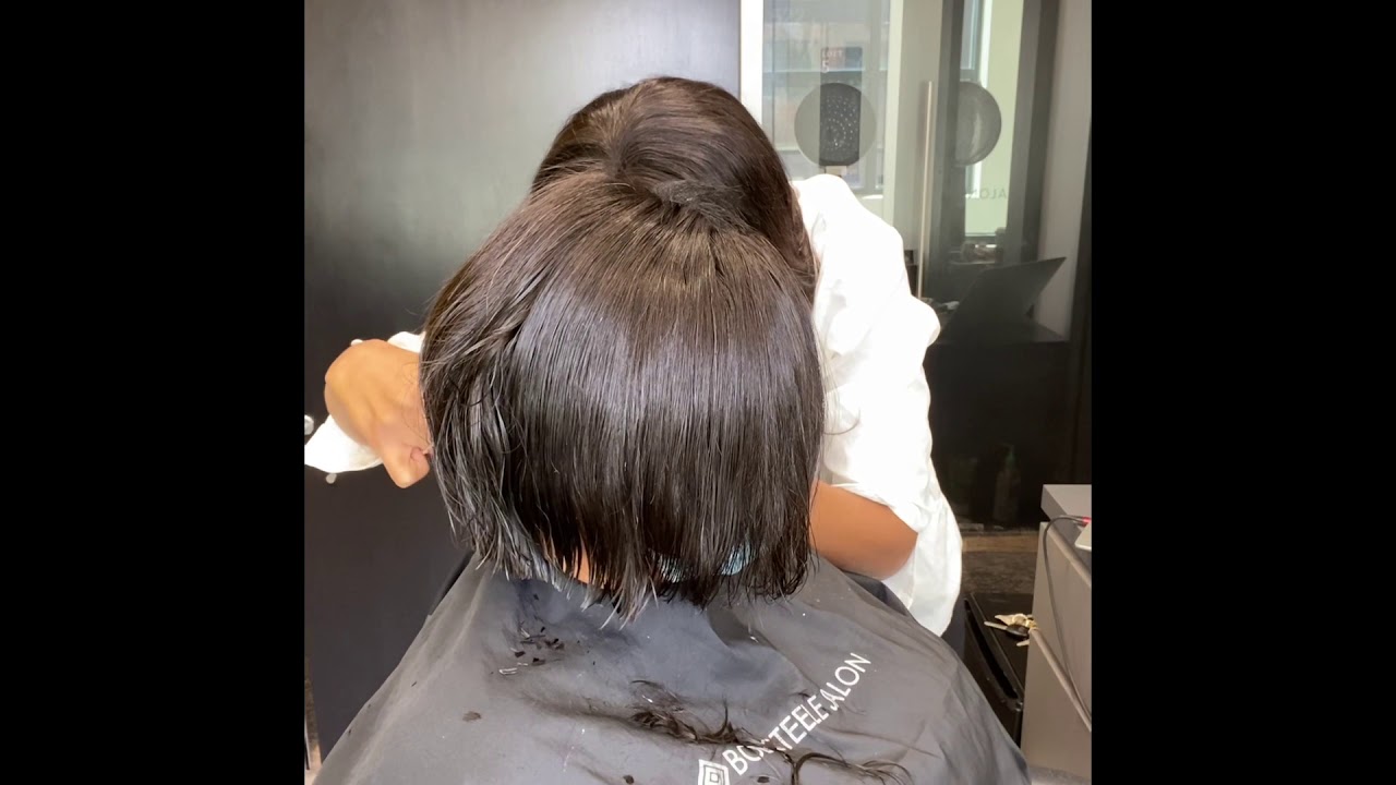 From 1” to 8inches Natural looking Bob haircut using hair weave ...