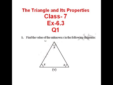 NCERT Solution CLASS-7(VII) Math CHAPTER- 6 The Triangles and its Properties Ex-6.3 Q1 (v ...