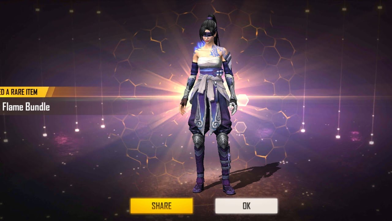 How we get Violet flame bundle in free fire in free - YouTube