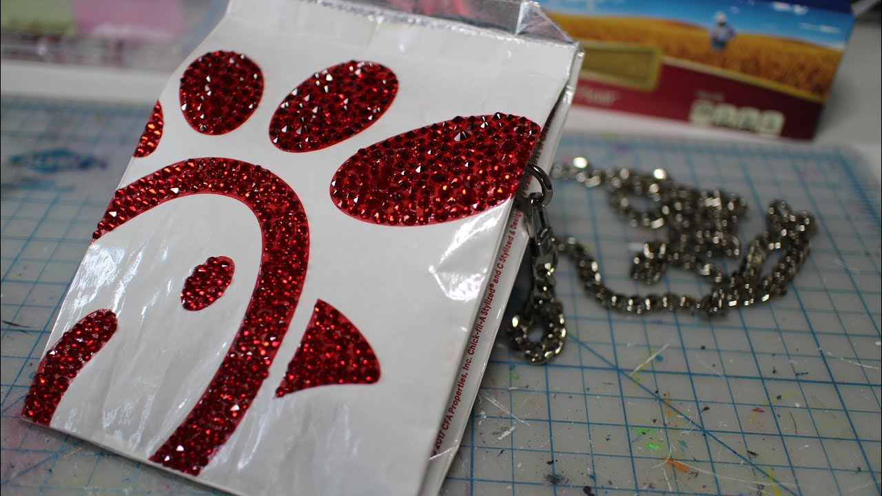 DIY Swarovski Crystal Chick-fil-A Purse - YouTube