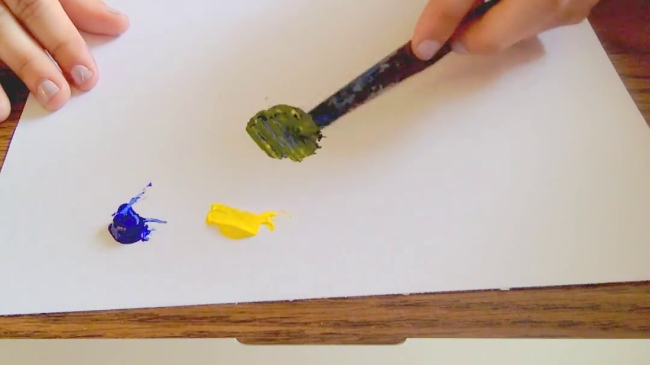 How to Mix Blue and Yellow to Make Green - YouTube
