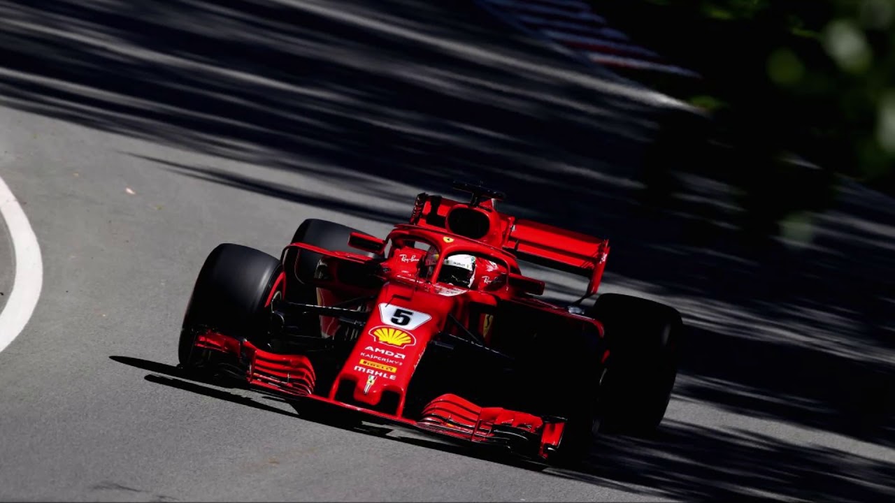 Sebastian Vettel pole position celebration - F1 2018 Canada - YouTube