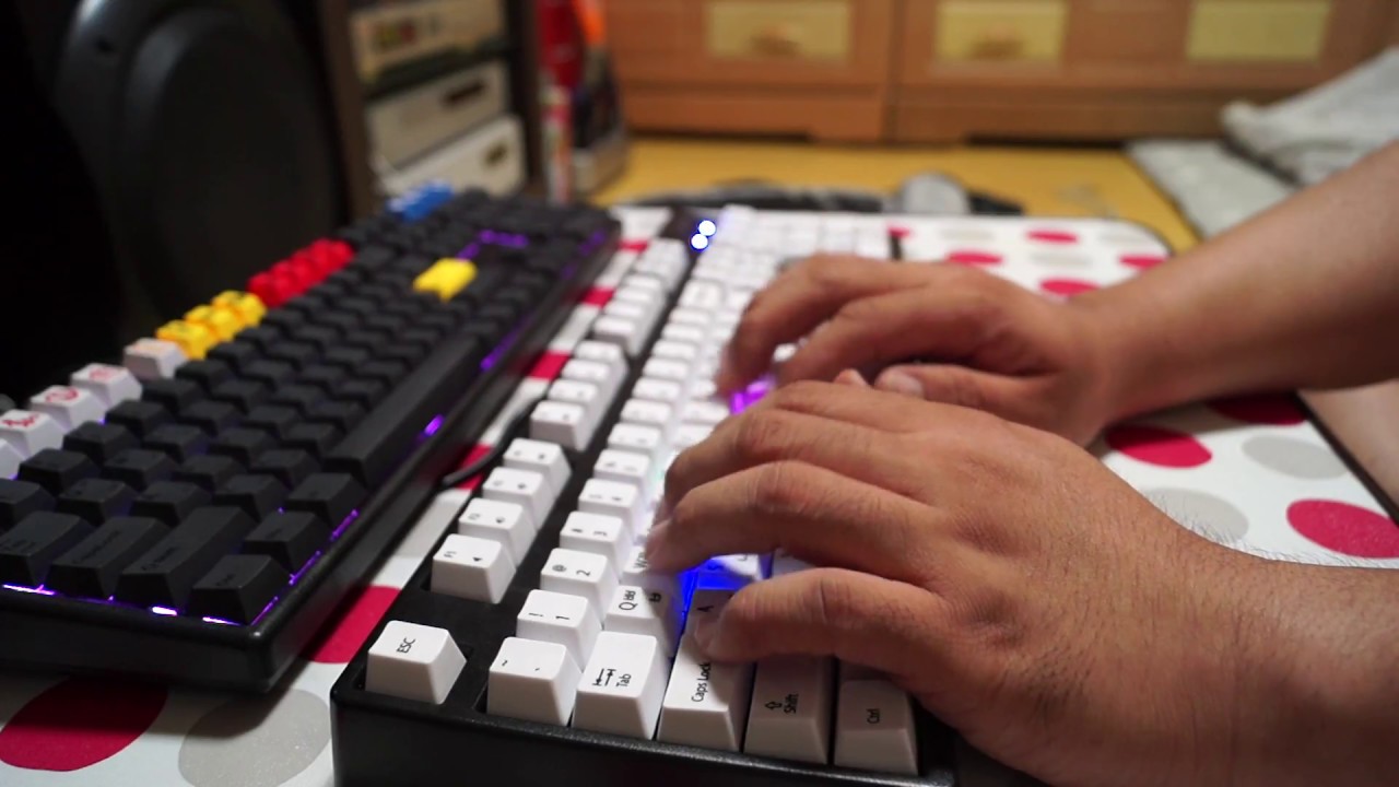 kailh dark gray typing 1 - YouTube