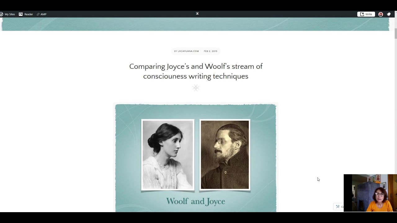 Video Lesson n.1 - Comparing Virginia Woolf's and James Joyce's Stream ...
