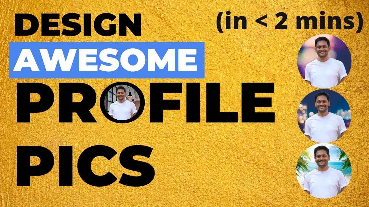 How To Design AWESOME Profile Pictures (in 2 min) - No Install Required ...