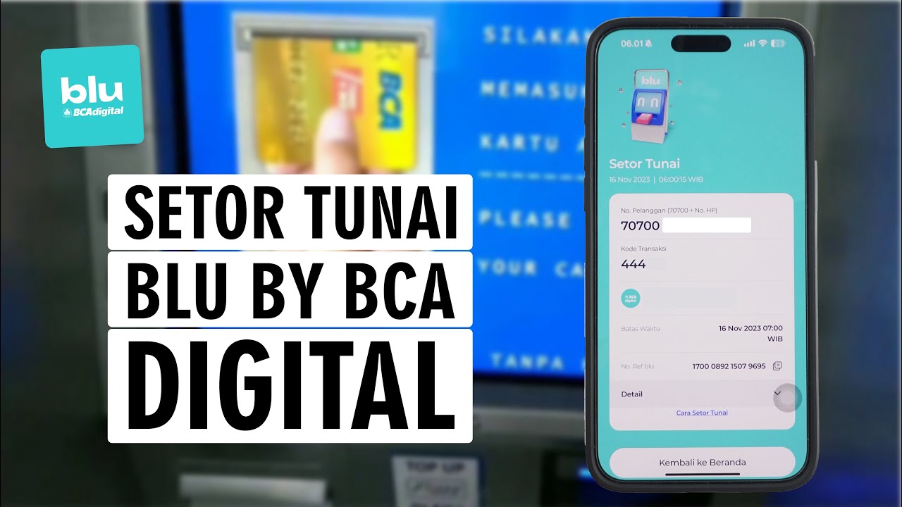 Tutorial Setor Tunai blu by BCA Digital Di ATM BCA - YouTube
