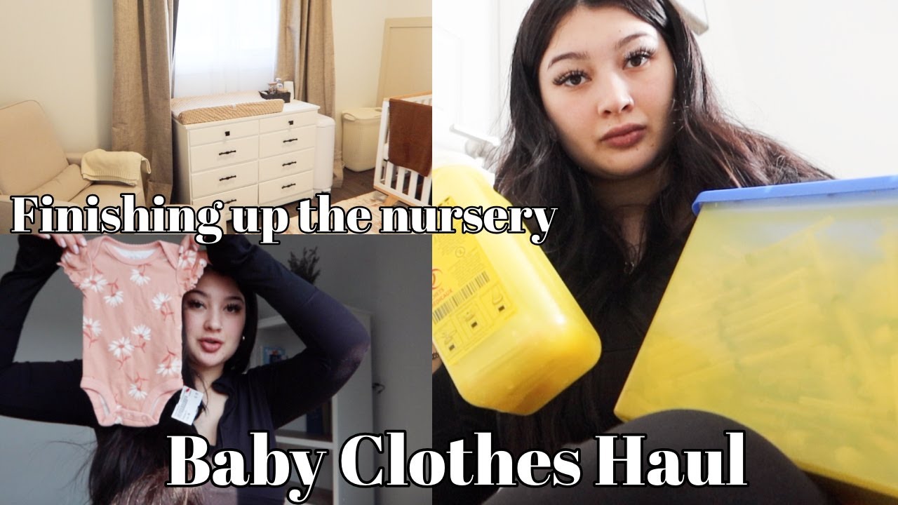 Finishing Up The Nursery + Baby Clothes Haul! | Nesting - YouTube