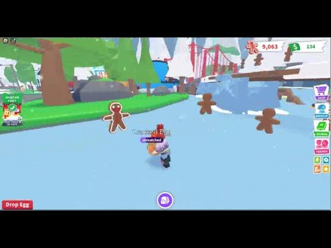 ROBLOX | Adopt Me | Collecting Gingerbread by ice skating on the frozen ...