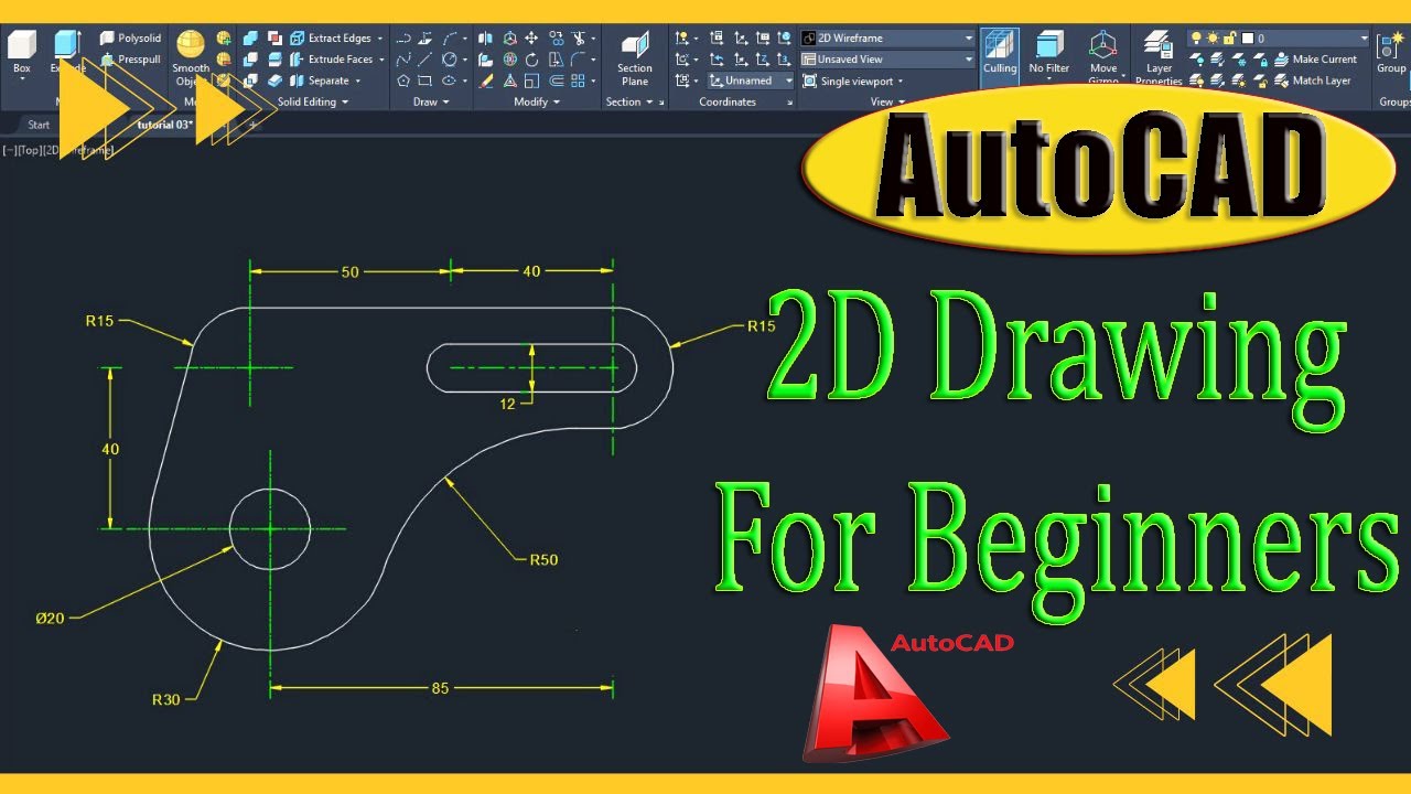 AutoCAD 2D Drawing for Beginners || in Hindi || #autocad #cad ...