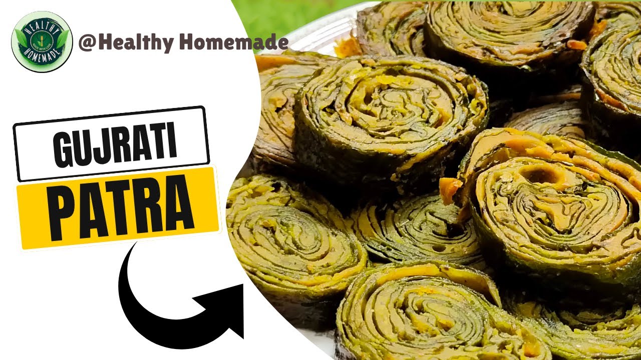 Gujarati Patra Recipe | Crispy, Tasty Snack for Monsoon | Arbi Leaves ...