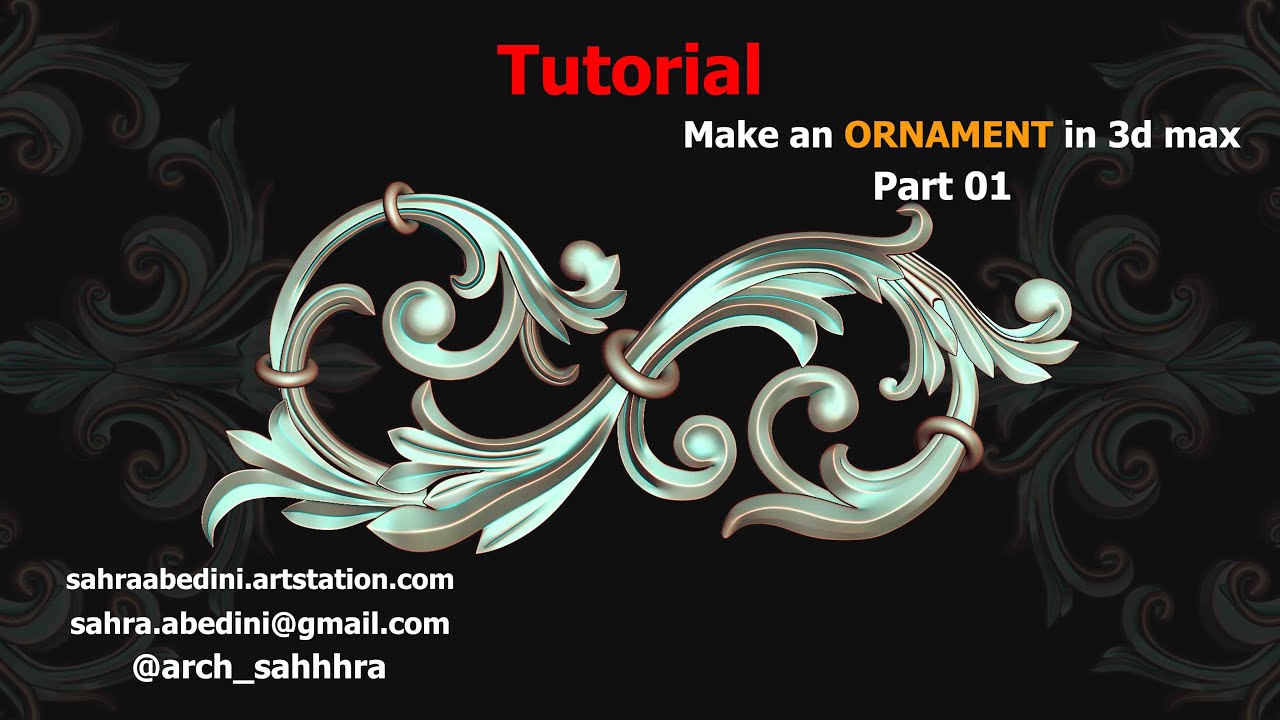 Make an ornament in 3d max Part01 - YouTube