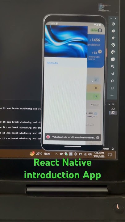 React Native Application Interface And Introduction Coding Javascriptframework React Class