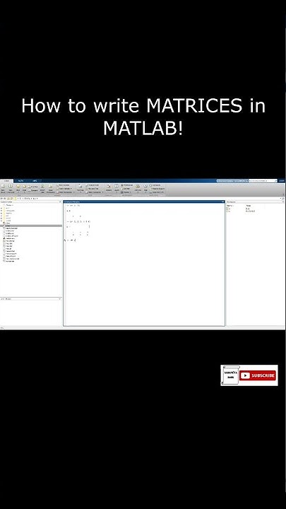How to write MATRICES in MATLAB! shorts #ytshorts #mechanicalengineering #matlab #matrices - YouTube