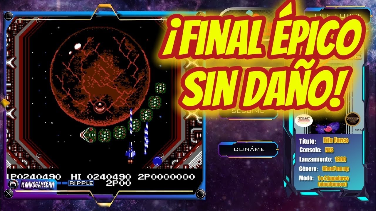 🎯 El Nivel Final de Life Force (NES) sin recibir daño – Zelos Force vs ...