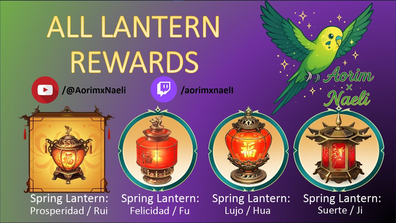 All Spring Lantern Rewards Naraka Bladepoint | Recompensas Faroles ...