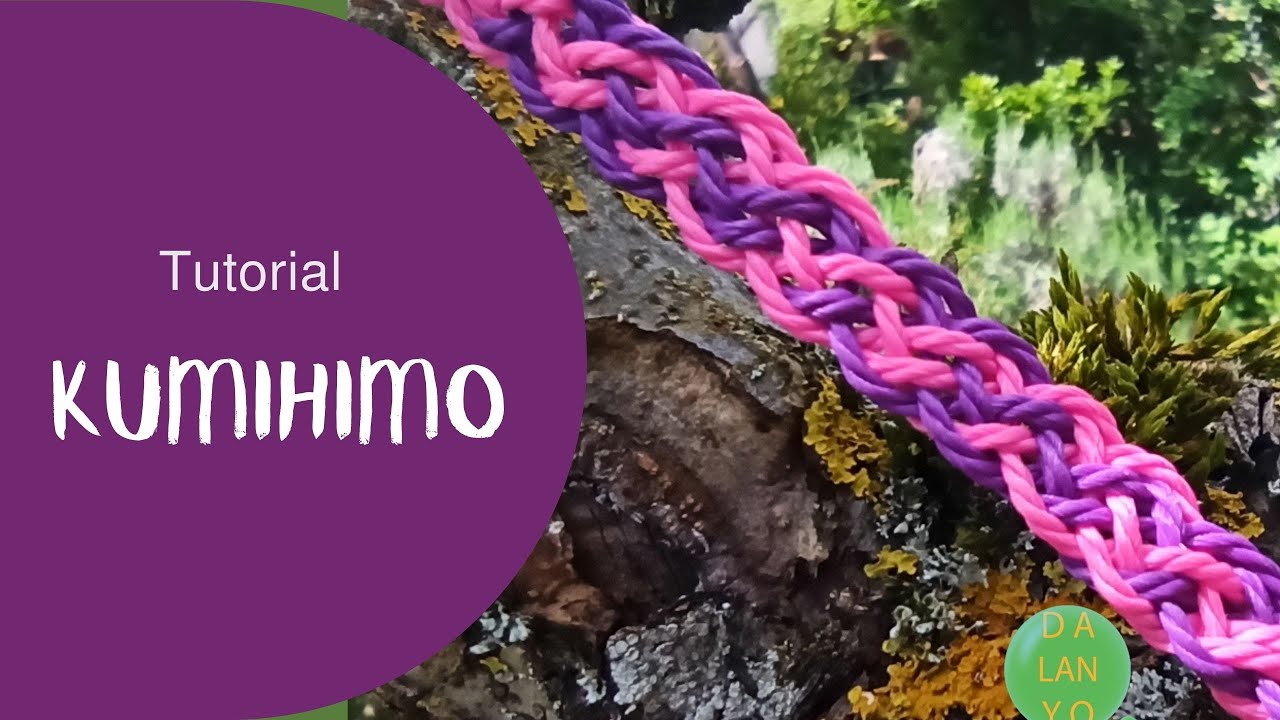 Tutorial de kumihimo @1dalanyo 8 hilos Fucsia y Naranja Edo Yatsu Sen ...