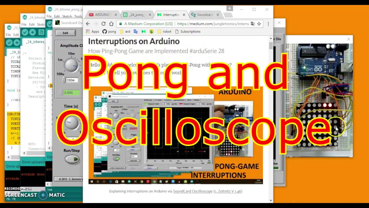 Arduino & SoundCard Oscilloscope: Pong Game - How It Works #arduSerie ...
