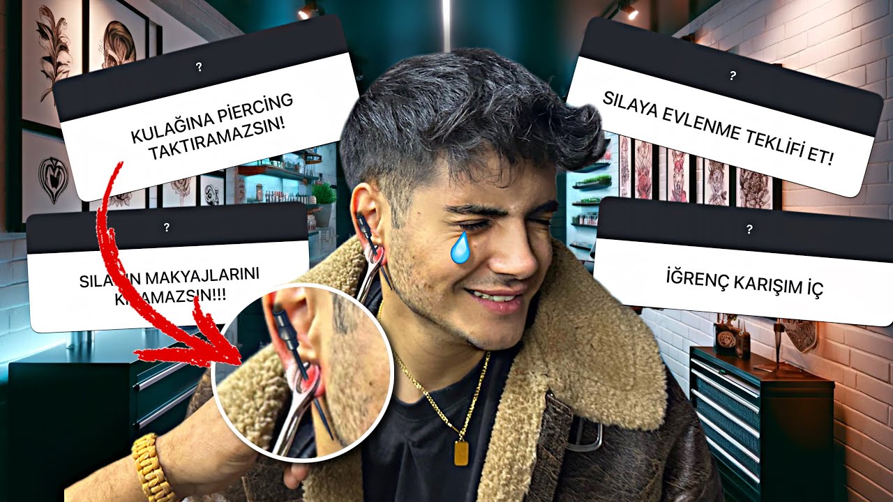 PİERCİNG TAKTIRDIM! MEYDAN OKUMA!! PART 2 | MELİH YILDIRIM - YouTube