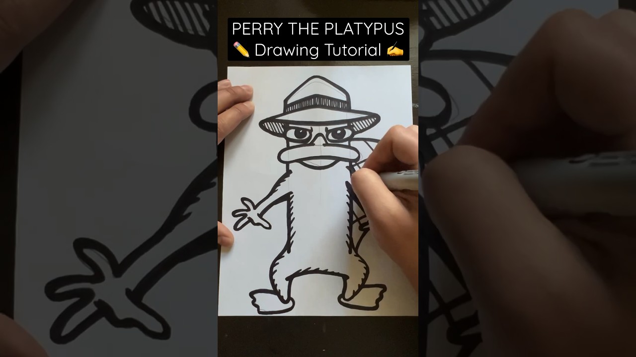Everyone Can Draw! - PERRY THE PLATYPUS ️ Drawing tutorial 😀 ️ # ...