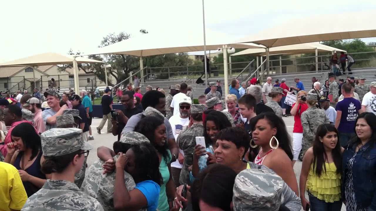 Tapping Out Jessica - Lackland Air Force Base Coin Ceremony - YouTube