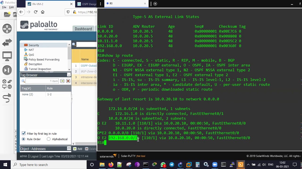 PaloAlto With OSPF Protocols - YouTube