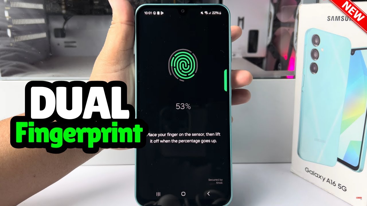 How to set duel fingerprint samsung galaxy A16 - YouTube