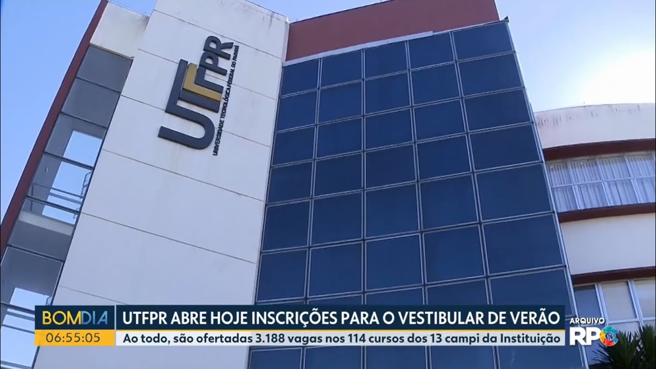 UTFPR abre hoje inscrições para o Vestibular de Verão - YouTube