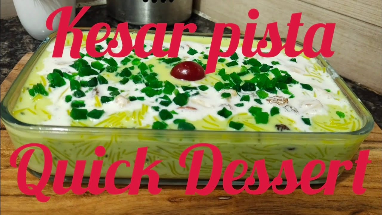 How to make summer special delicious kesar pista dessert with falooda ...