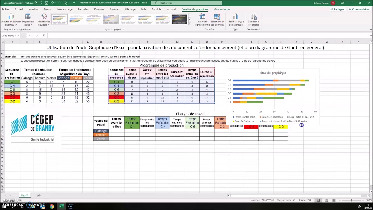 Utilisation des outils graphiques Excel pour la création des documents ...