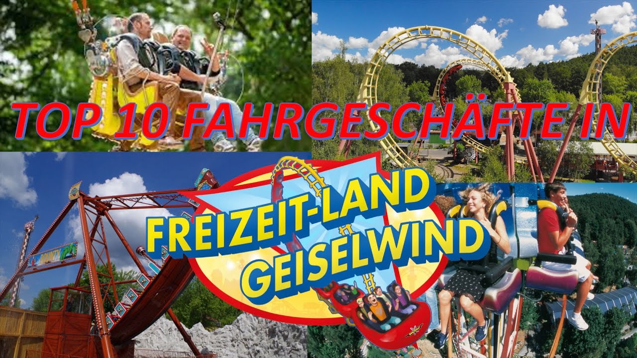 Top 10 Fahrgeschäfte im Freizeitland Geiselwind - YouTube