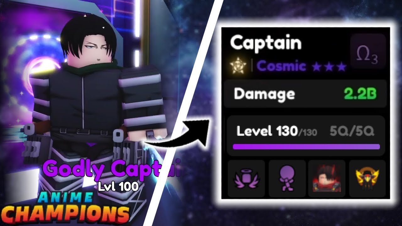 Maxing out My Godly Cosmic "CAPTAIN" In Anime Champions - YouTube