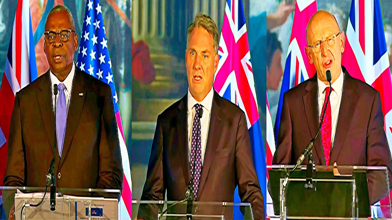 AUKUS Defense Ministerial Press Conference with US, UK, Australia ...