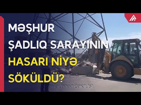 Bakıda məşhur şadlıq evinin hasarı söküldü