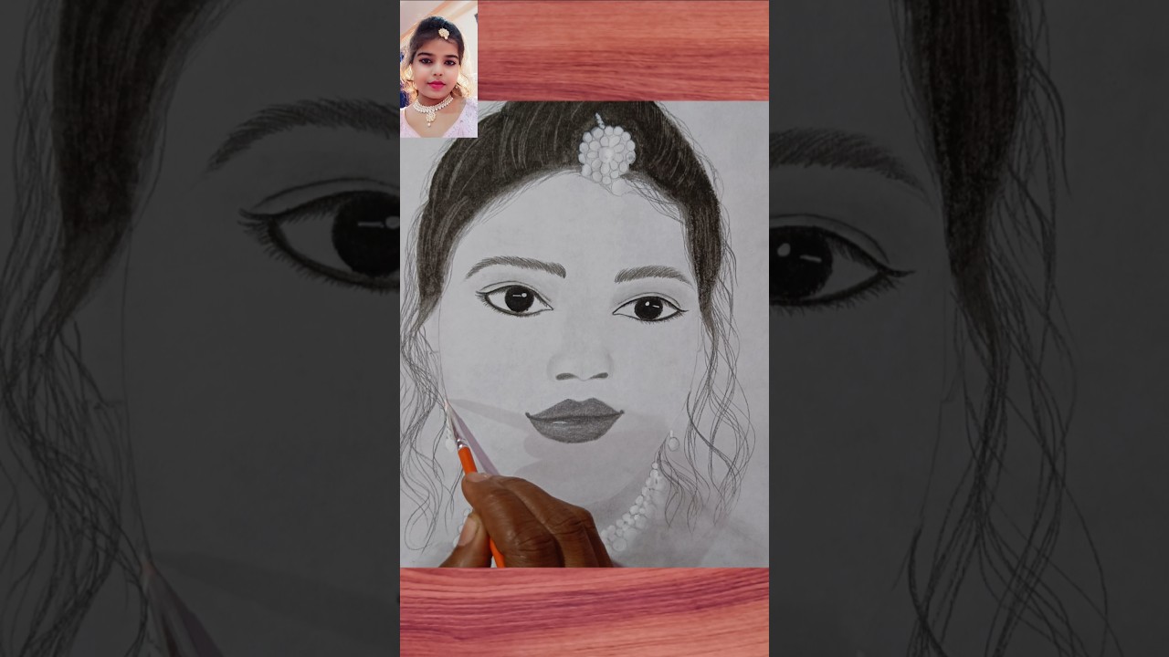 how to draw a beautiful girl sketch drawing step by step guide charcoal ...