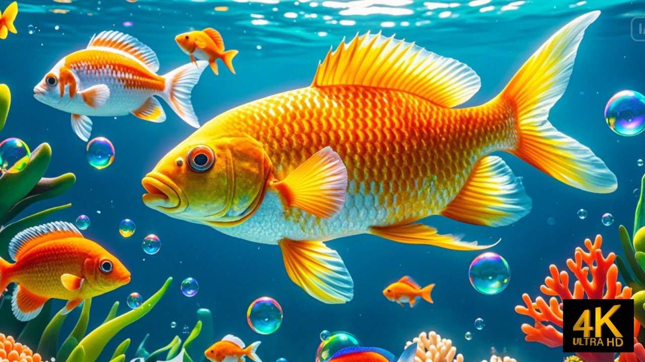 Under Red Sea 4K - Beautiful Coral Reef Fish in Aquarium, Sea Animals ...