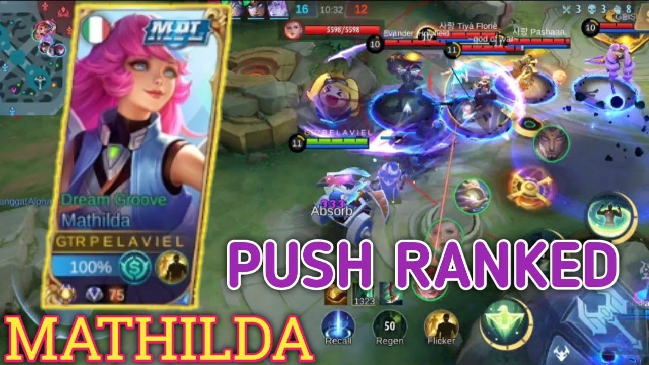 (PUSH RANKED) GAMEPLAY MATHILDA - BUILD TOP 1GLOBAL MATHILDA - MLBB ...