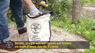 5109 - Klein Tools 5109 - 12" Canvas Bucket with Wide-Opening, Straight ...