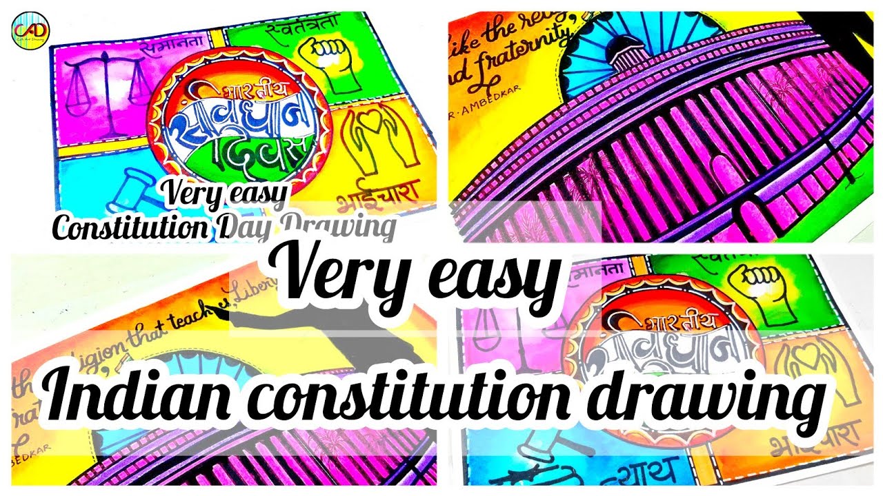 Indian Constitution Day Poster | National Law Day Drawing ...