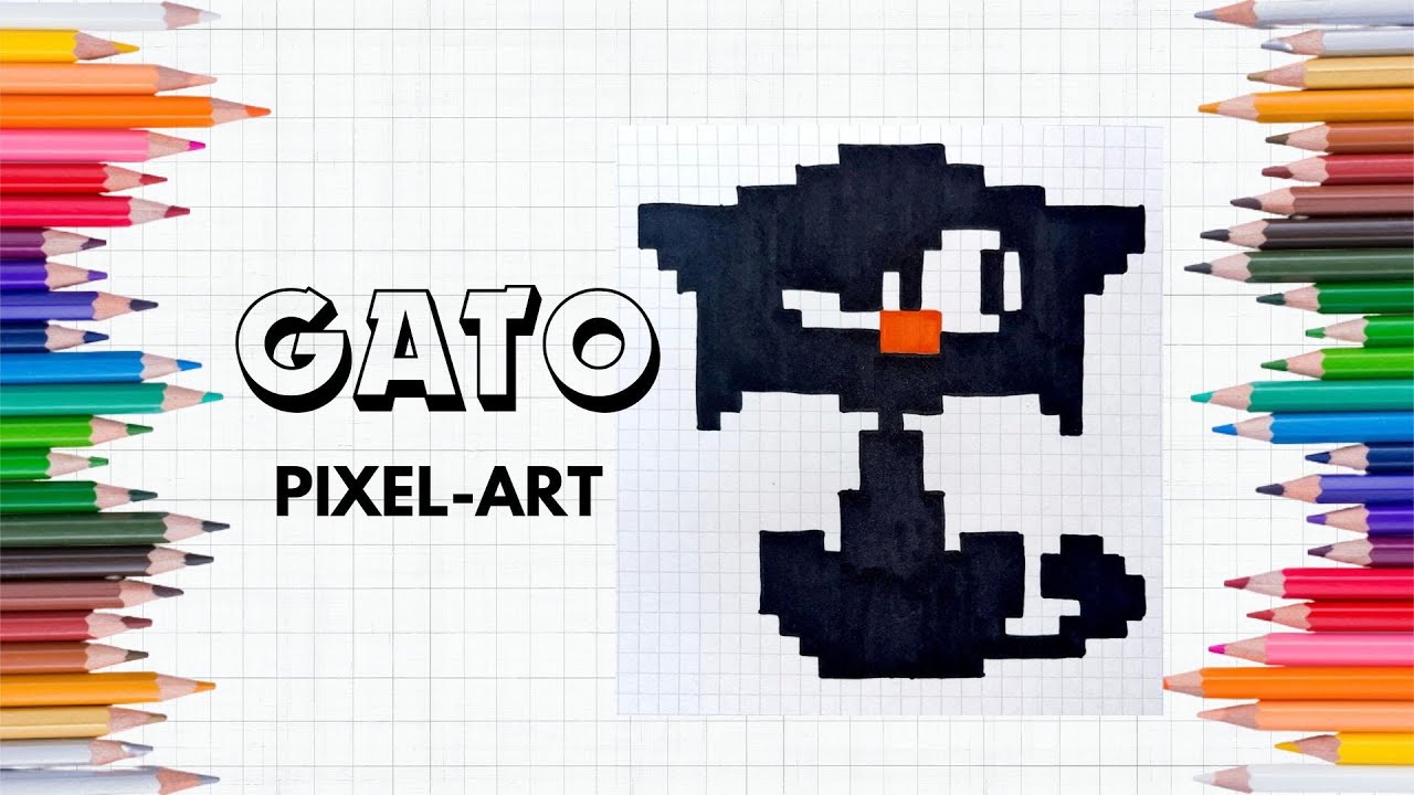 Como Dibujar un Gato Negro en Pixel Art - How To Draw a Cat #pixelart # ...