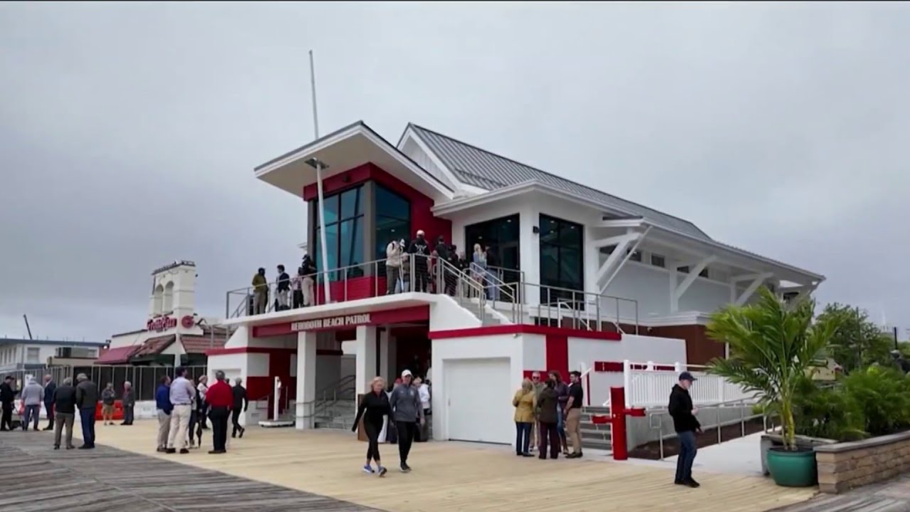 Rehoboth Beach unveils brand new lifeguard station - YouTube