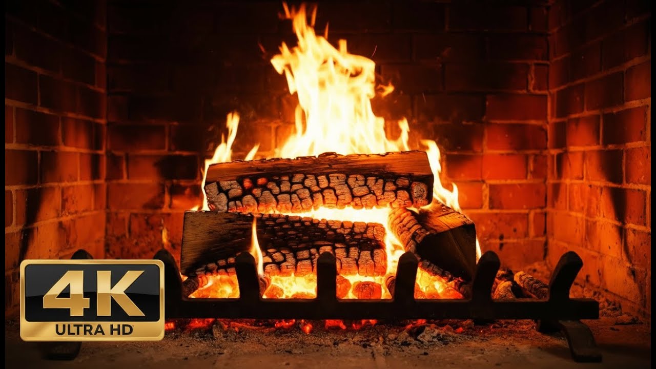 Fireplace 4K Ultra HD – Cozy Crackling Fire Sounds for Sleep ...